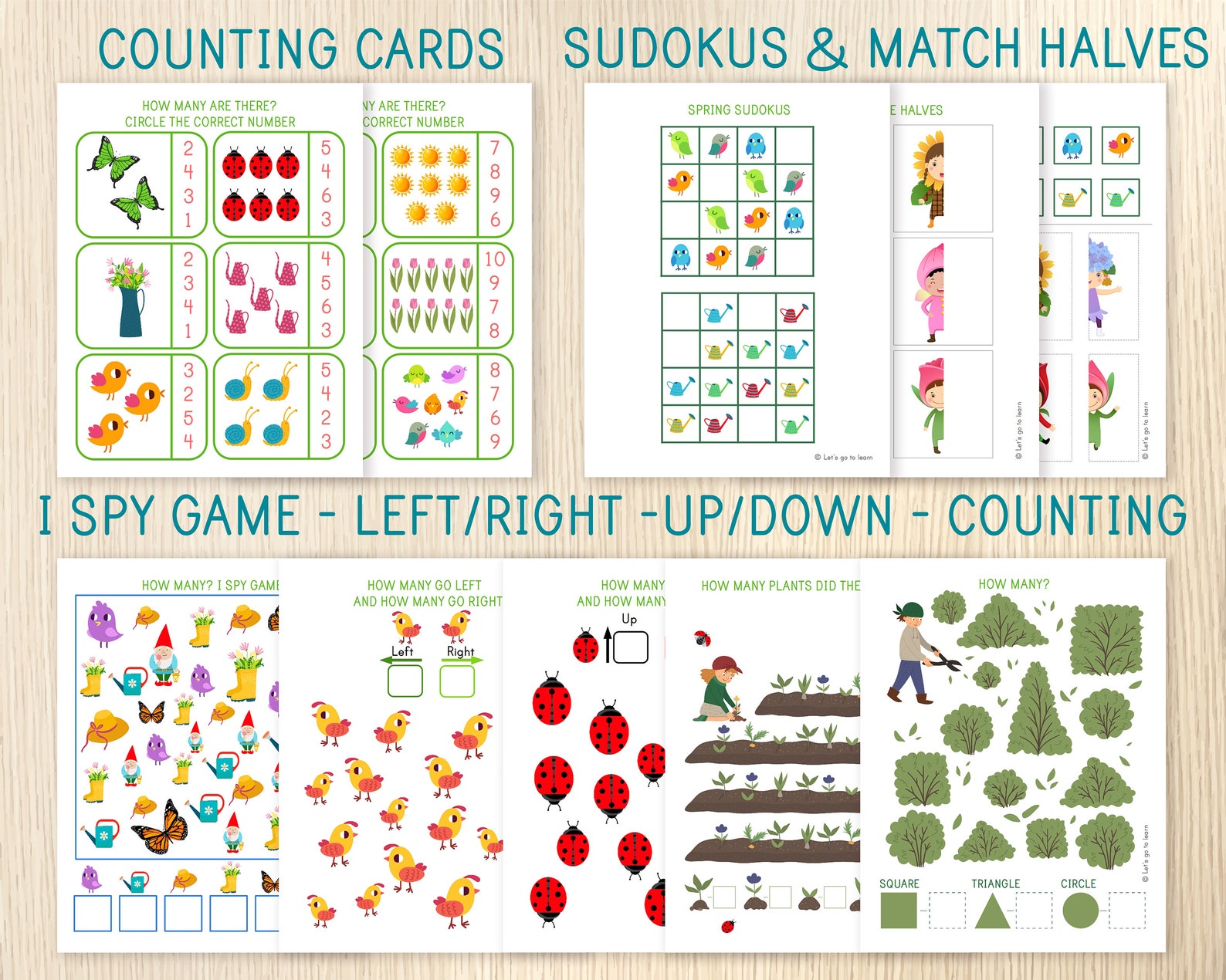 Spring Worksheets, Spring Learning Pack, Spring Busy Book, Preschool ...