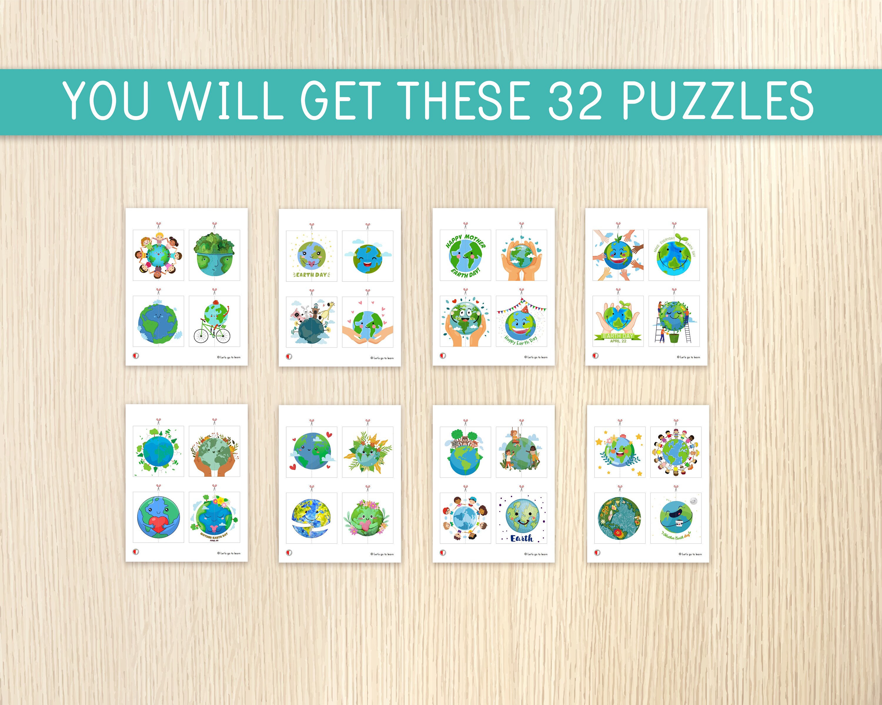 Earth Day Matching Game - 32 Puzzles - Matching Activity - Game for ...