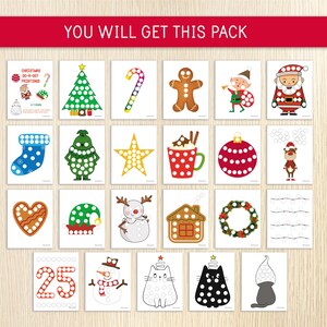 Christmas Do-a-dot Paintings, Toddler, Preschool Activity, Kindergarten ...