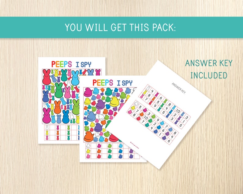 Easter I Spy Games - Peeps I Spy - Counting Practice - Look & Find ...