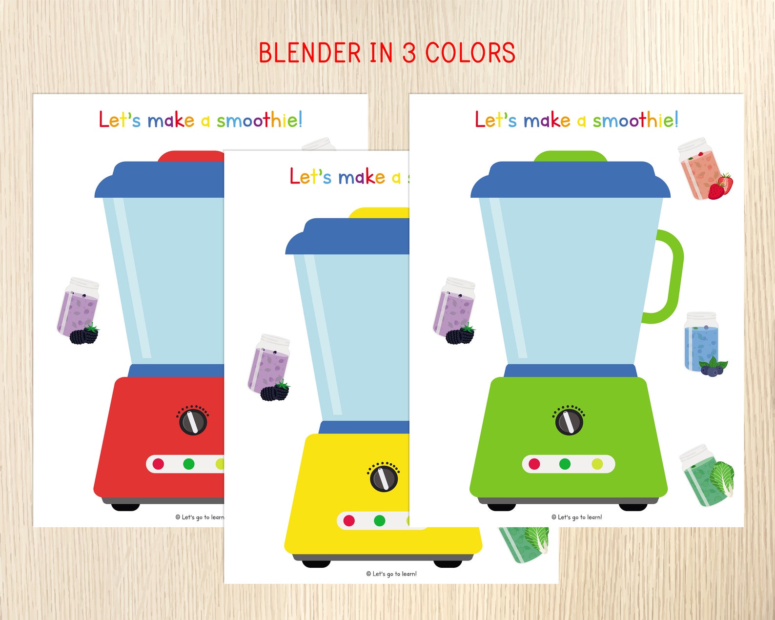 Make a Smoothie Game, Pretend Play, Dramatic Play for Kids, Cutting and ...