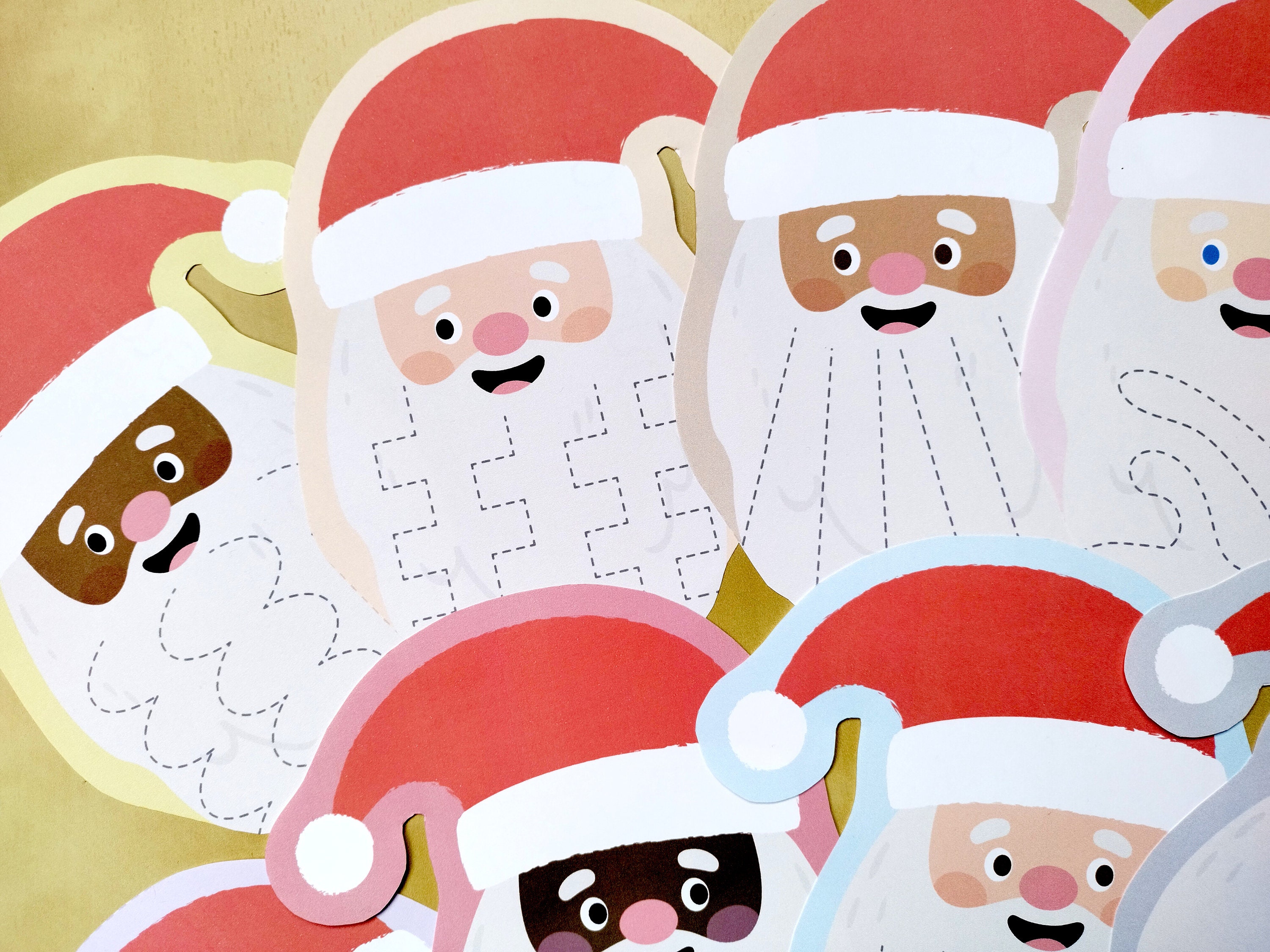 Actividad de cortar la barba de Papá Noel y el corte de pelo de la Sra ...