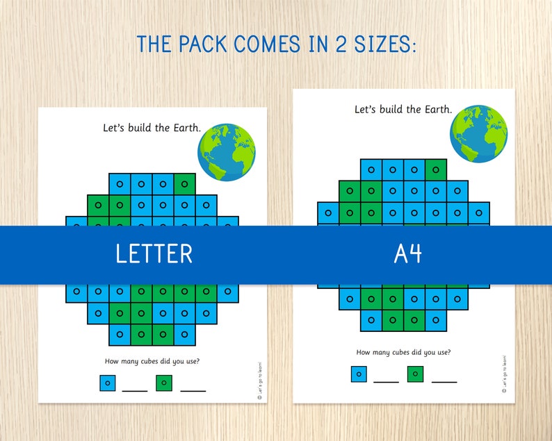 Space Snap Cubes Mats, Connecting Cubes Task Cards, Preschool ...