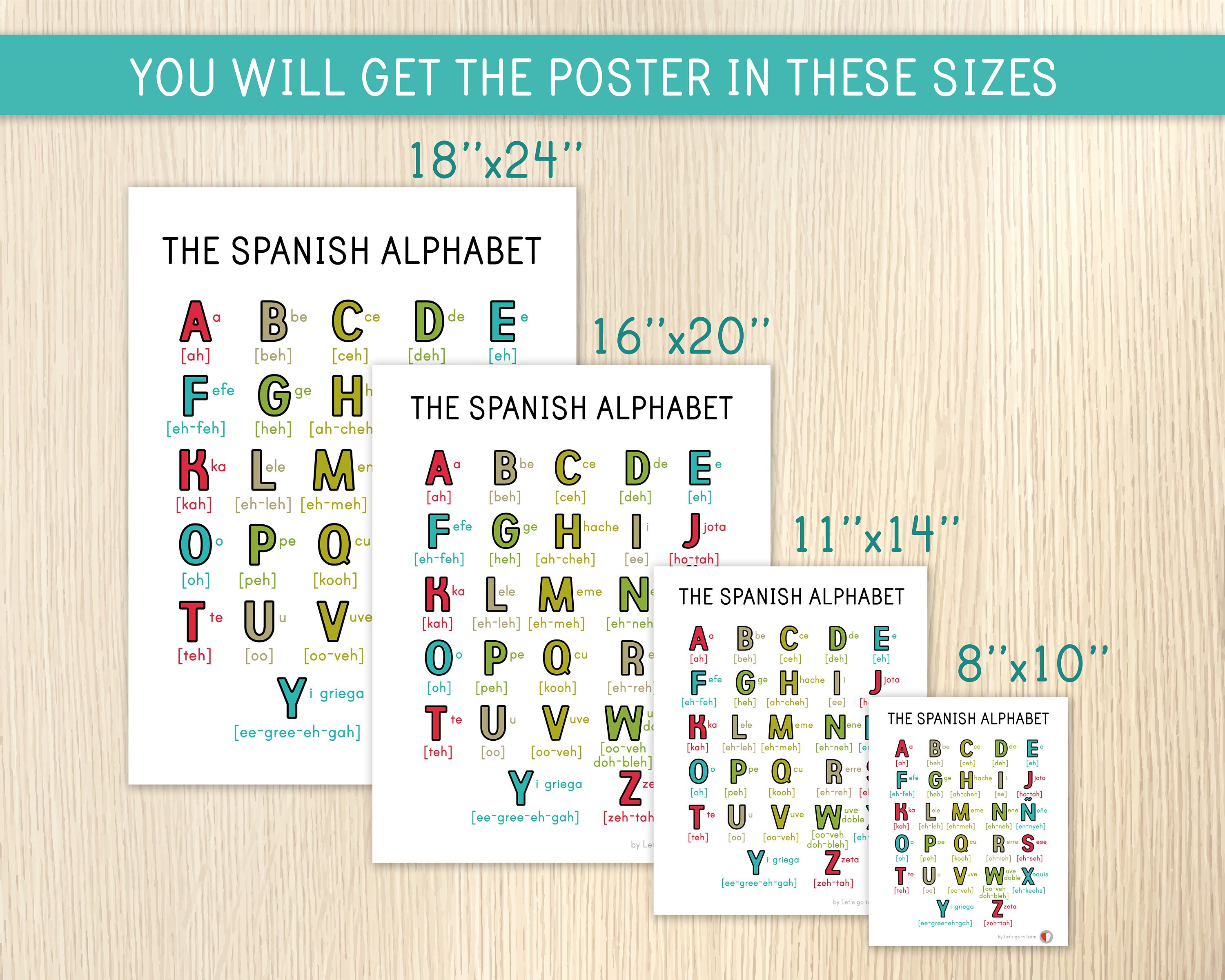 Spanish Alphabet Educational Poster Wall Decor Classroom - Etsy