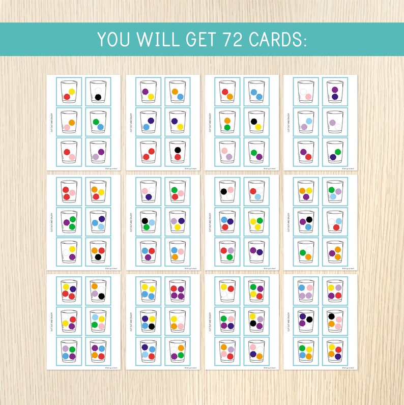 Color Sorting Game With Pom Poms, Color Matching Activity, Toddler ...