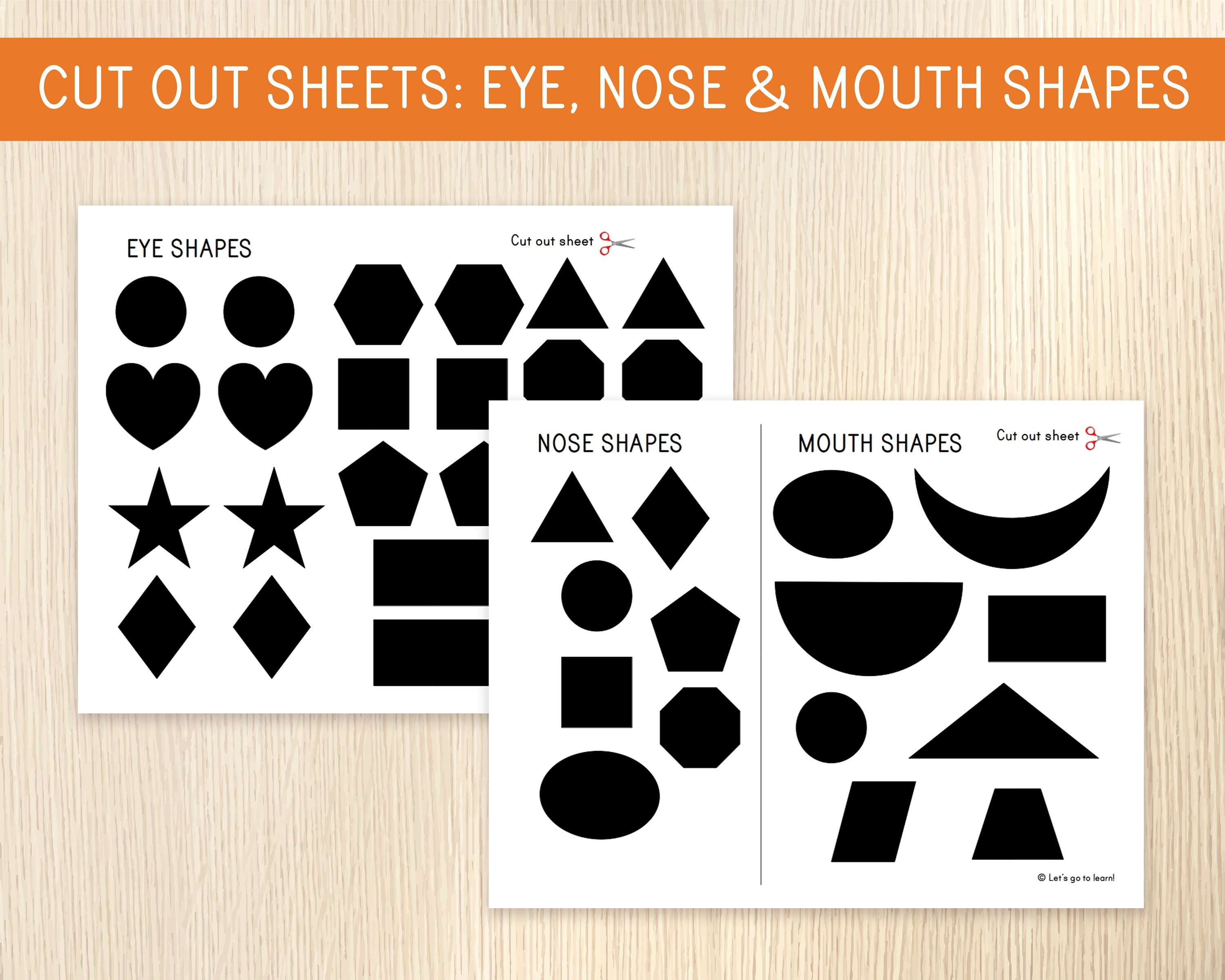 Build a Jack-o'- Lantern, Shapes Matching Activity, Halloween Printable ...