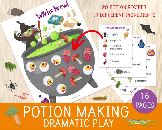 Halloween Potion Making Dramatic Play Witch Brews Pretend - Etsy