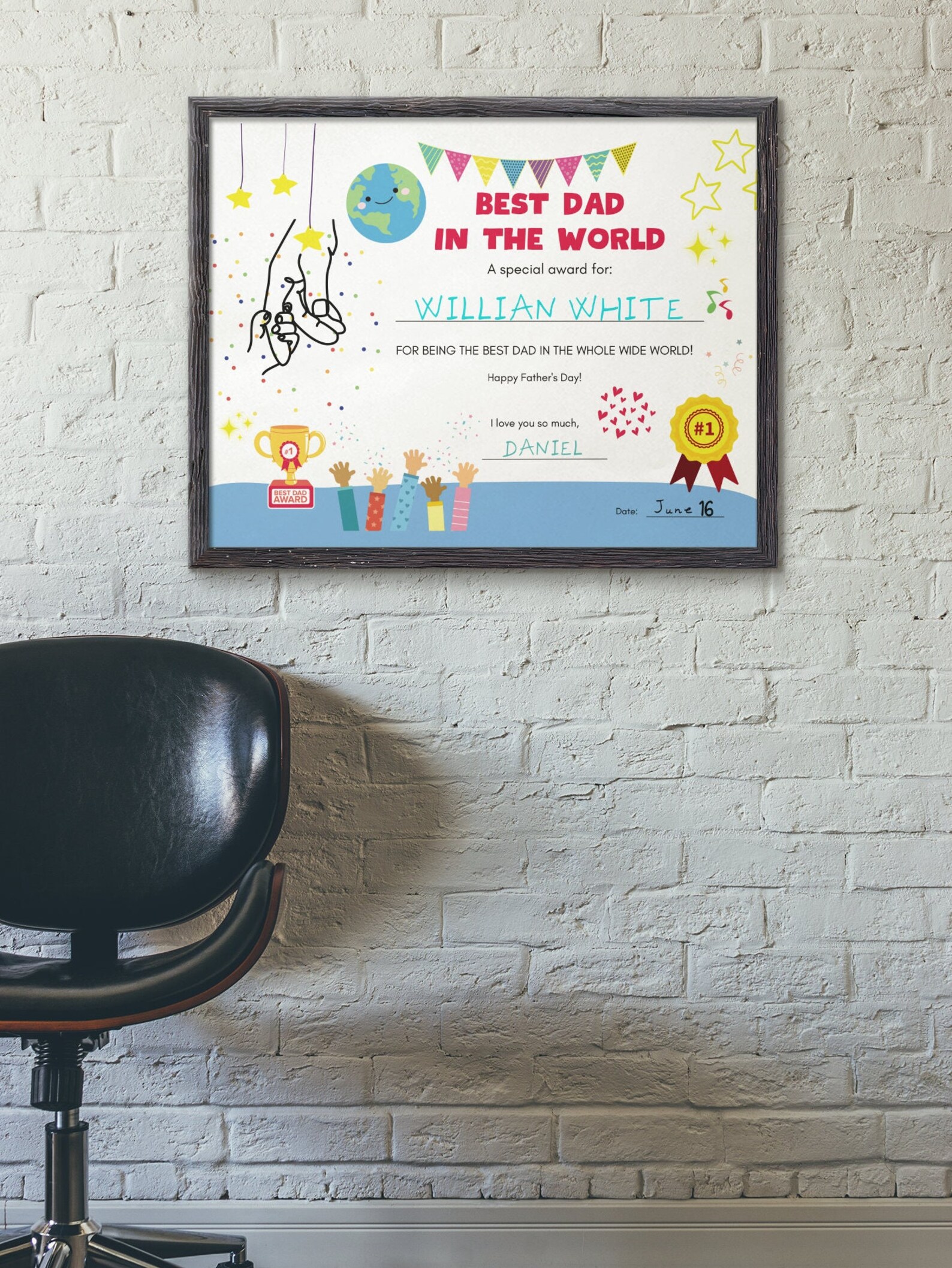 Best Dad Award, Father's Day Ultimate Gift, Best Dad in the World ...