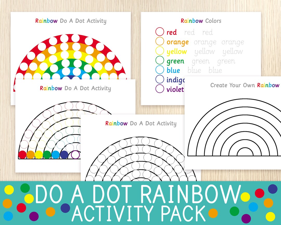 Rainbow Do A Dot, Toddler, Preschool Activity, Fine Motor Skills ...