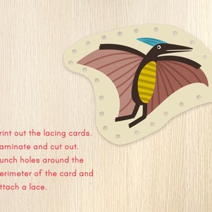 Dinosaur Printable Lacing Cards, Toddler, Preschool Activity, Fine ...