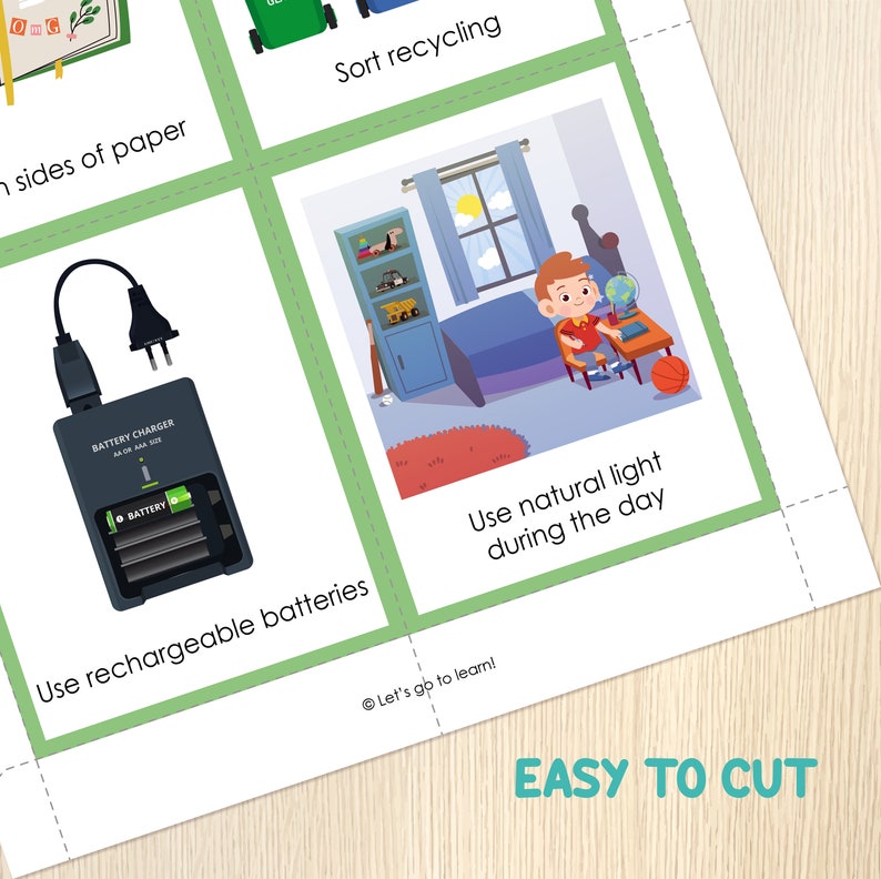 Earth Day Flashcards, Eco Friendly Habits, Preschool, Kindergarten ...