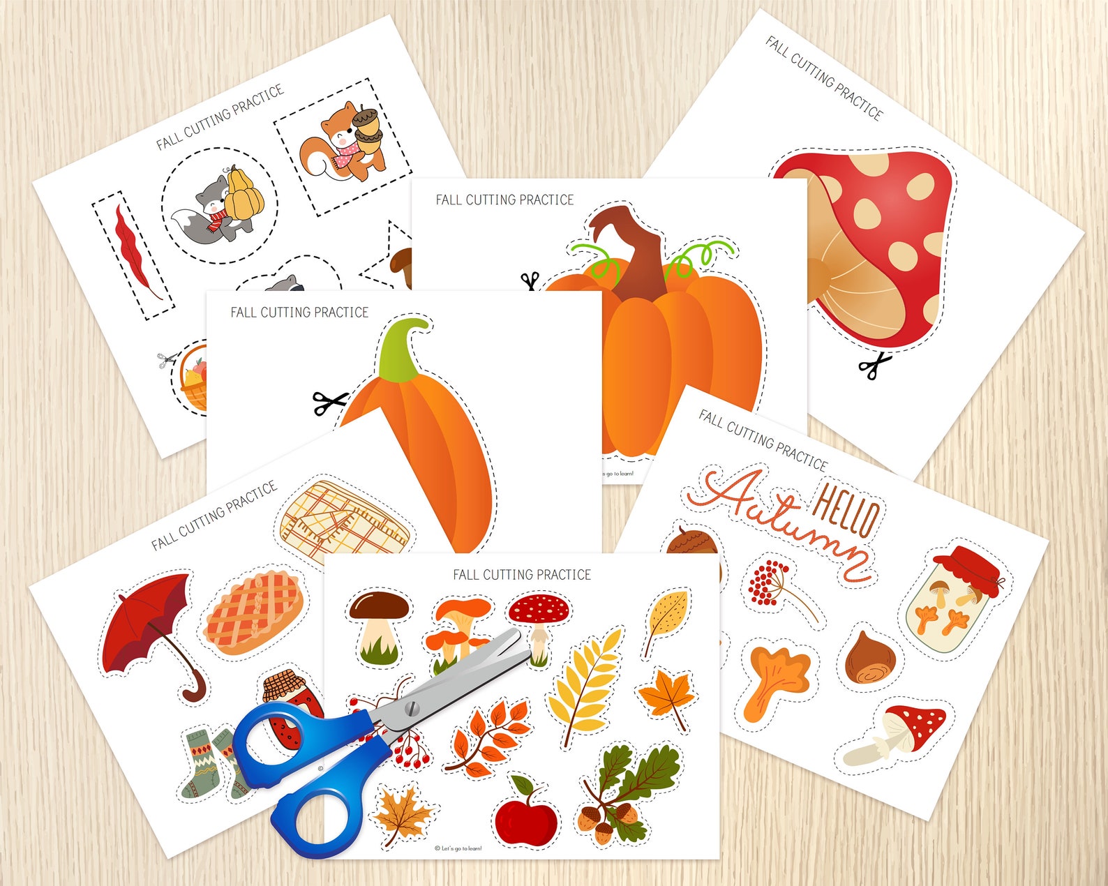 Autumn Cutting Practice, Fall Scissor Strips, Preschool Scissor Skills ...
