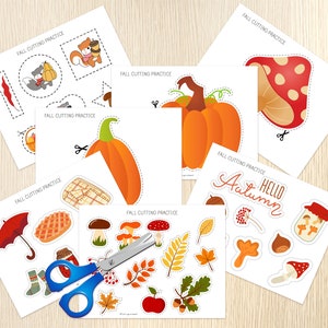 Autumn Cutting Practice, Fall Scissor Strips, Preschool Scissor Skills ...