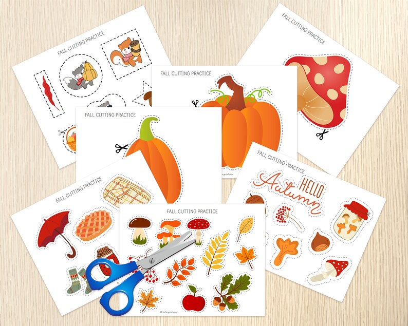 Autumn Cutting Practice, Fall Scissor Strips, Preschool Scissor Skills ...