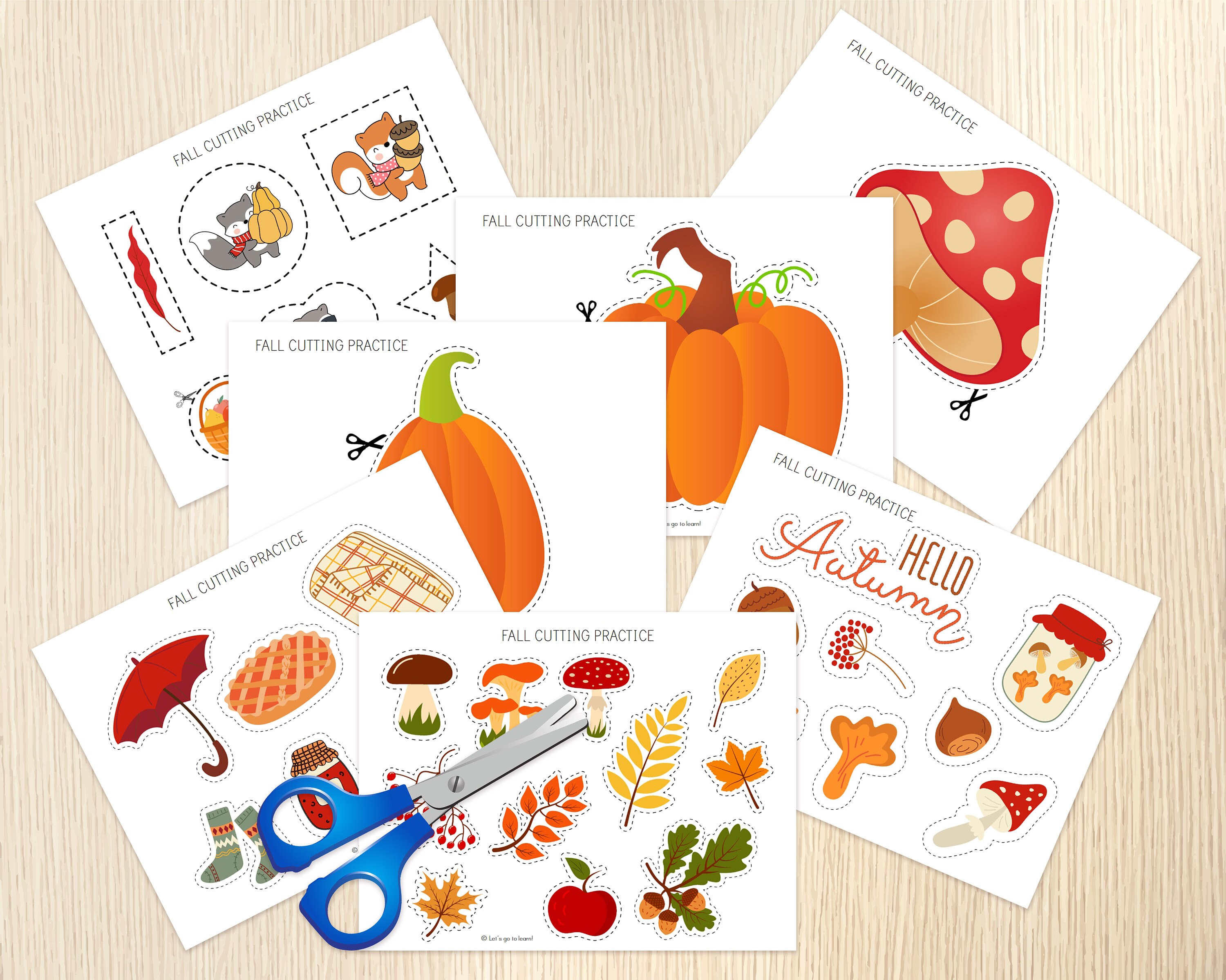 Autumn Cutting Practice, Fall Scissor Strips, Preschool Scissor Skills ...