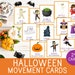 Halloween Movement Cards, Gross Motor Skills, Preschool & Kindergarten ...