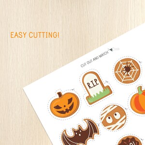 Halloween Cookies Matching Game, Toddler Activity, Preschool Halloween ...