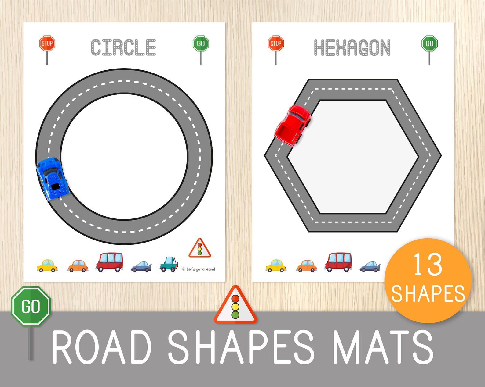 Shapes Tracing Road Mats Math Busy Book Geometry Toddler - Etsy