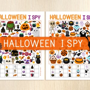 Halloween I Spy, Seek and Find, Look and Find, 2 Games, Counting ...