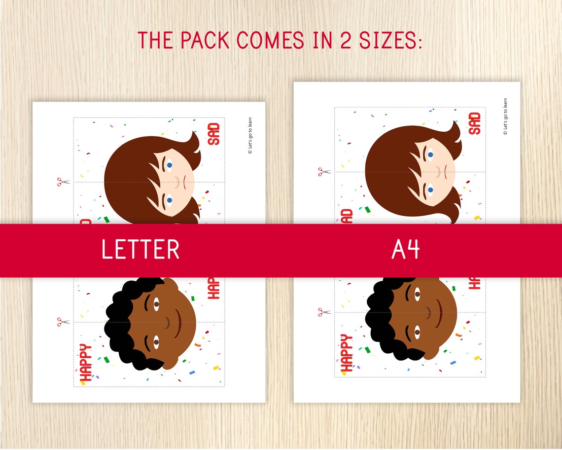 Emotion Puzzles Matching Games Feelings Toddlers Preschool - Etsy