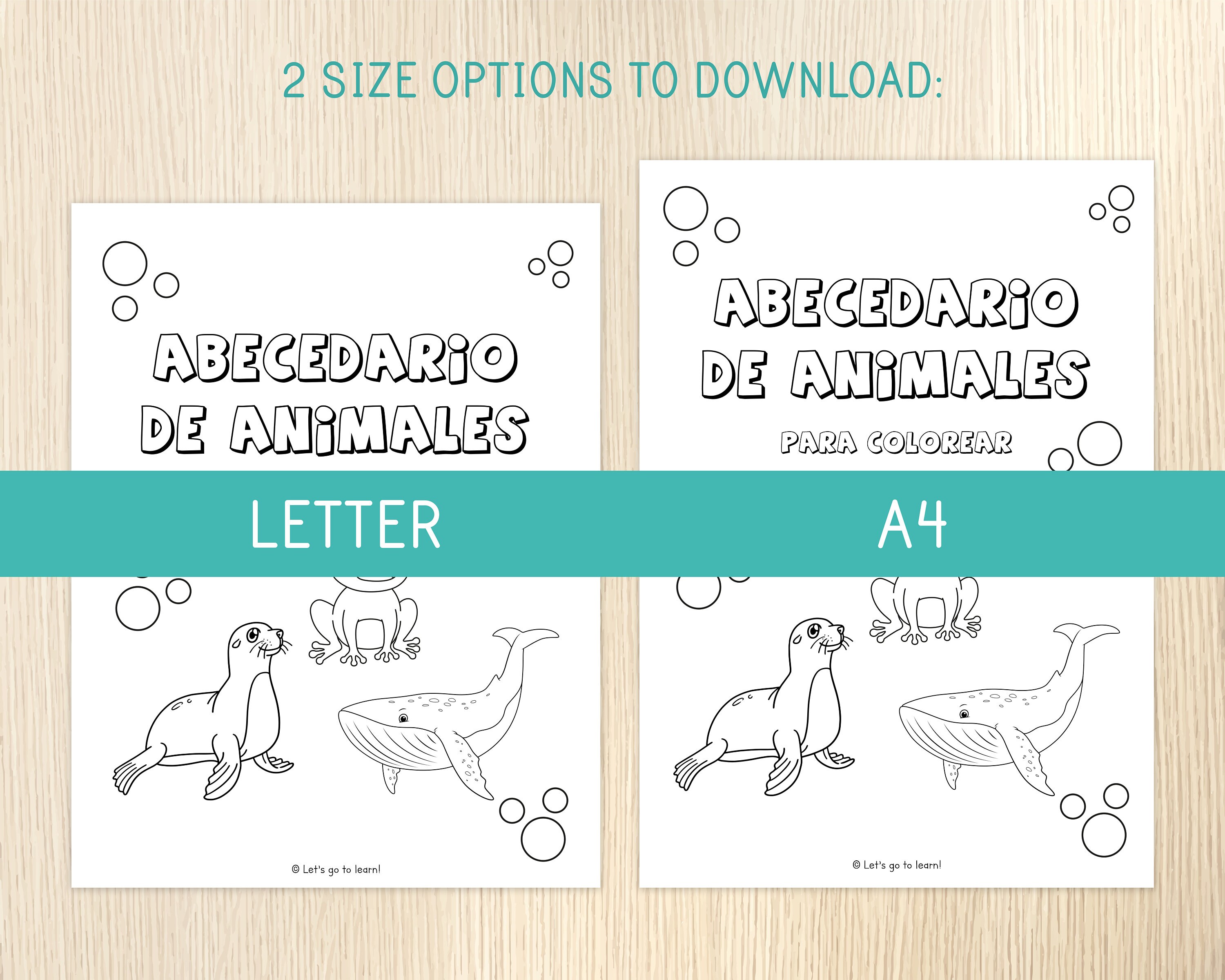 Spanish Alphabet Coloring - Animals Alphabet - Preschool, Kindergarten ...