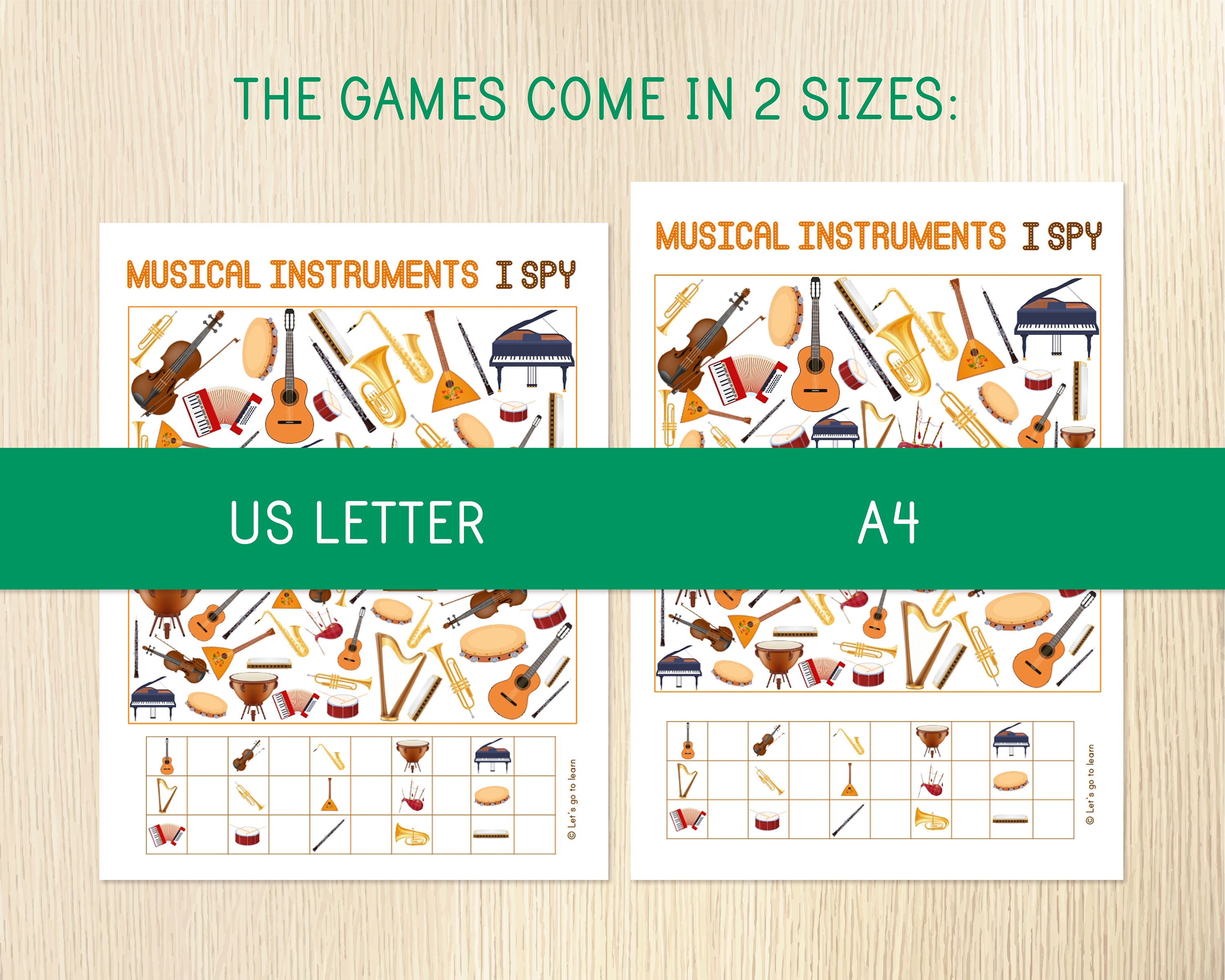 Musical Instruments I Spy Games, Counting Activity, Look and Find ...