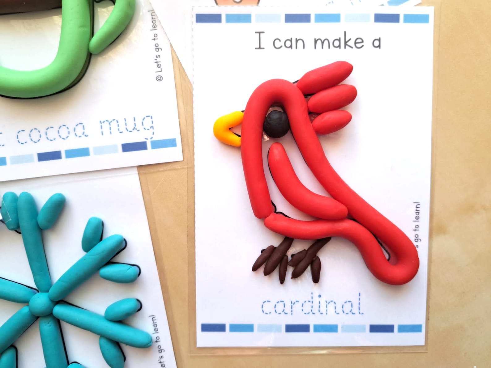Winter Playdough Mats, 20 Visual Cards, Play Doh, Toddler Activity ...