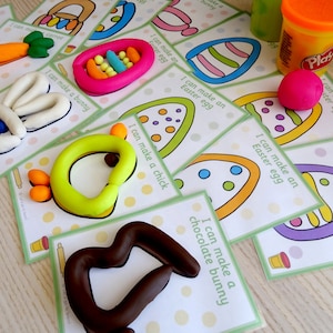 Easter Play Dough Mats, 14 Visual Cards, Play Doh, Toddler Activity ...
