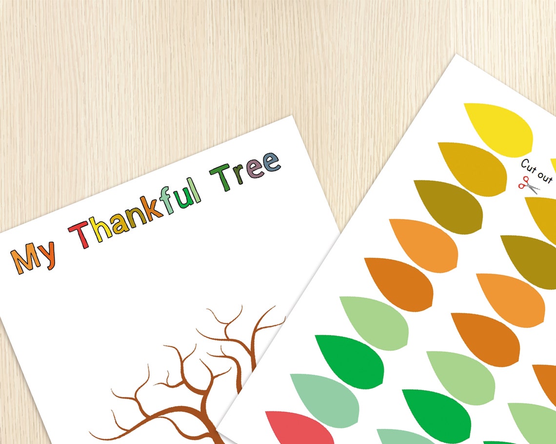 Thankful Tree - Gratitude Tree - DIY Thanksgiving Activity - Give ...