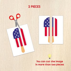 Patriotic Popsicles Matching Game, 4th of July Activity for Kids ...