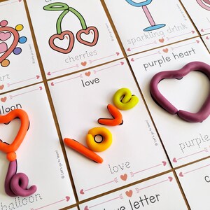 Tapetes de plastilina para el día de San Valentín Actividad imprimible ...