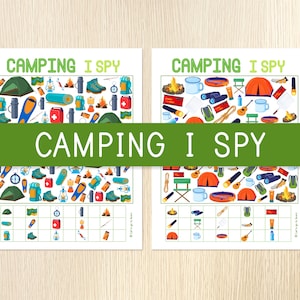 Camping I Spy, Counting Game, Look and Find, Summer Camp Activity, I ...