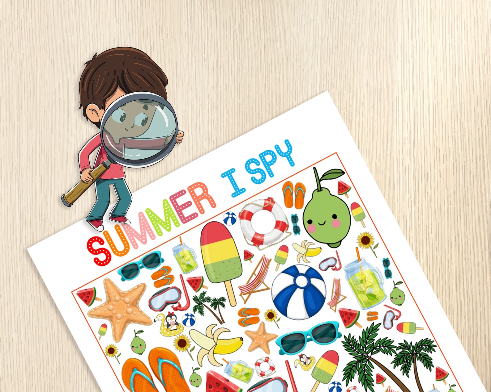 Summer I Spy Seek and Find Look and Find 2 Printable Games - Etsy