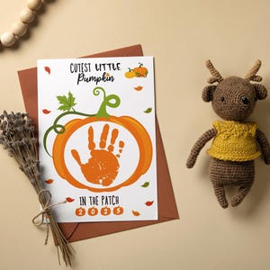 Halloween Pumpkin Handprint Craft 2025, Fall Activity, Toddler ...