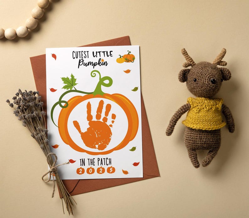 Halloween Pumpkin Handprint Craft 2025, Fall Activity, Toddler ...