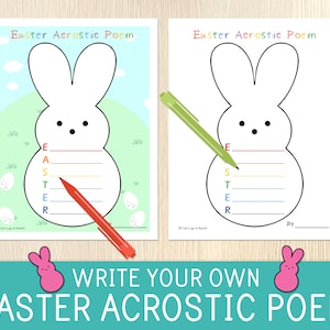 Easter Acrostic Poem, Writing Activity for Kids, Easter Poem ...
