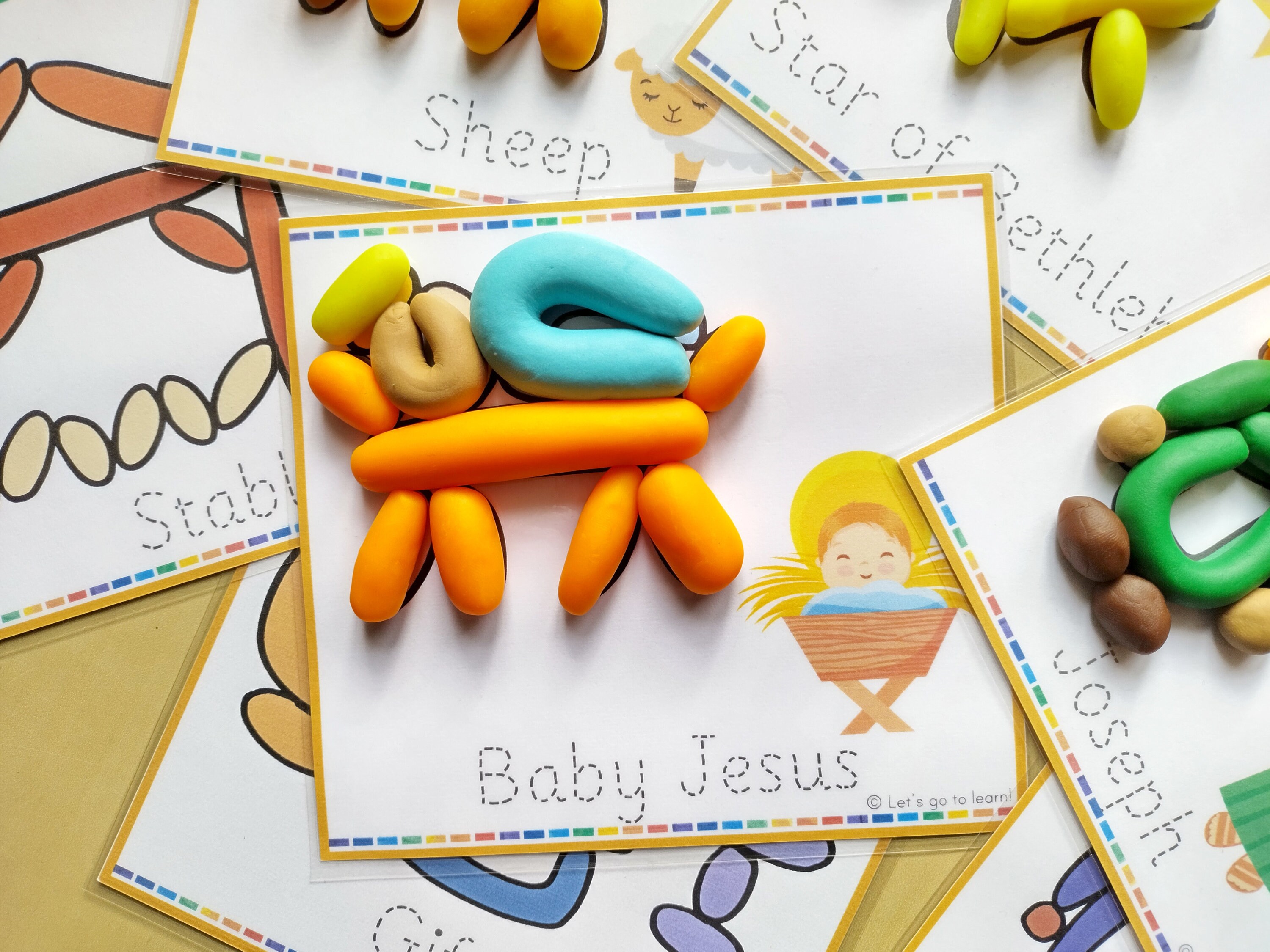 Nativity Playdough Mats, Christmas Characters, Play Doh Activity ...