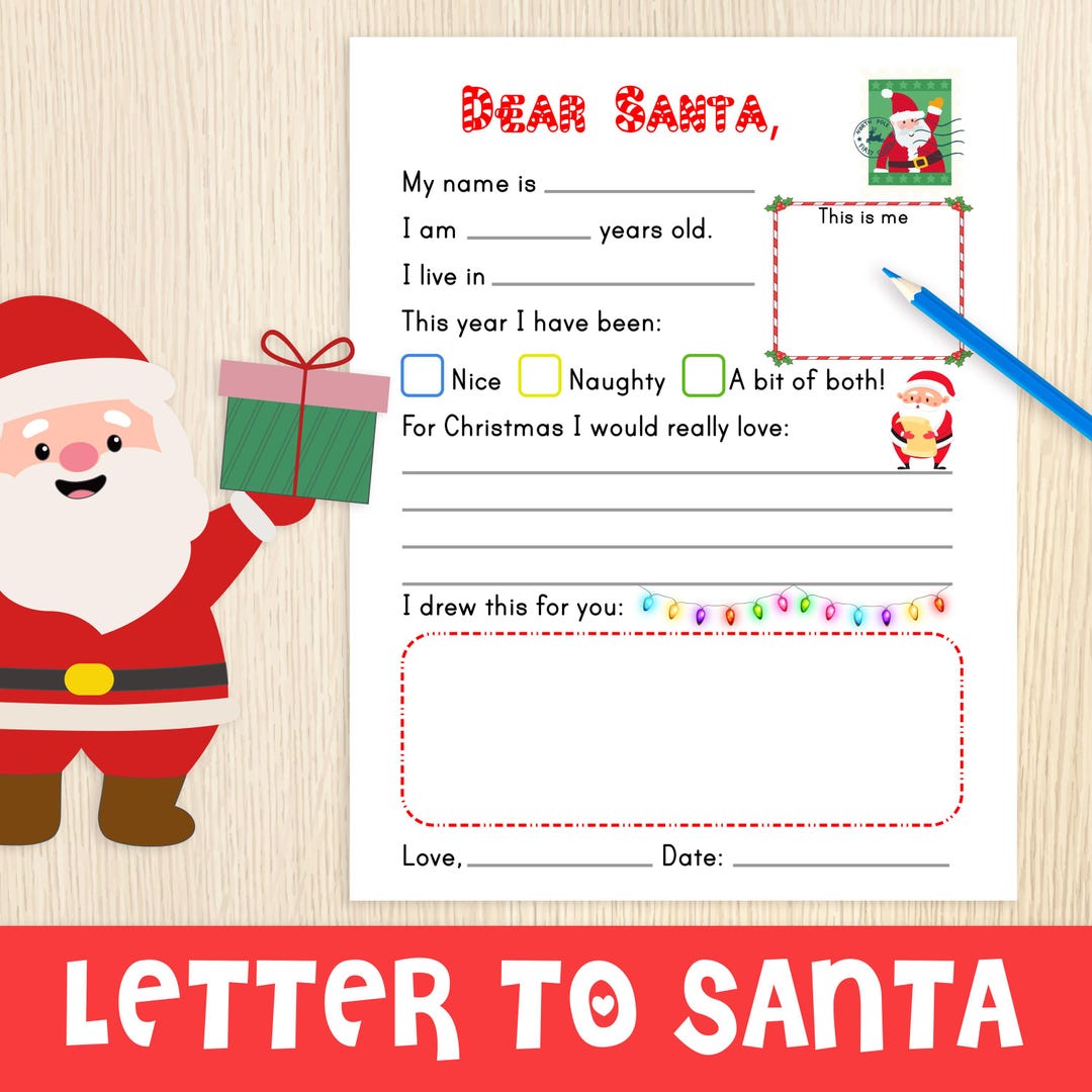 Carta ao Papai Noel - Lista de desejos de Natal para crianças para ...
