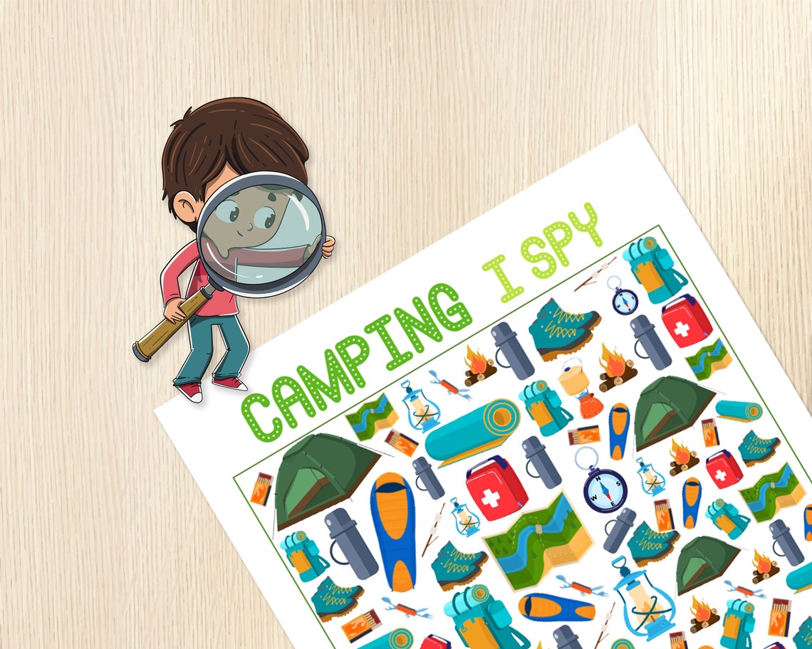 Camping I Spy Counting Game Look and Find Summer Camp - Etsy