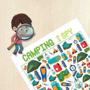 Camping I Spy, Counting Game, Look and Find, Summer Camp Activity, I ...