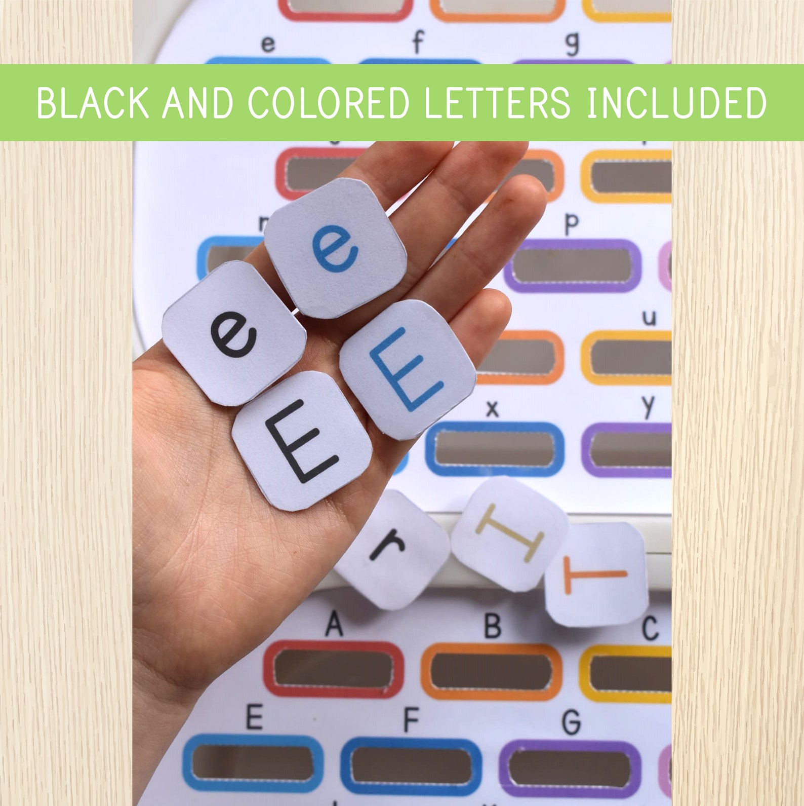 Letters Sorting Activity Flisat Insert, Flisat Table, Trofast Bin Lid ...