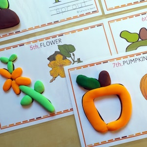 Pumpkin Life Cycle Playdought Mats, Play Doh Activity, Fall, Autumn ...