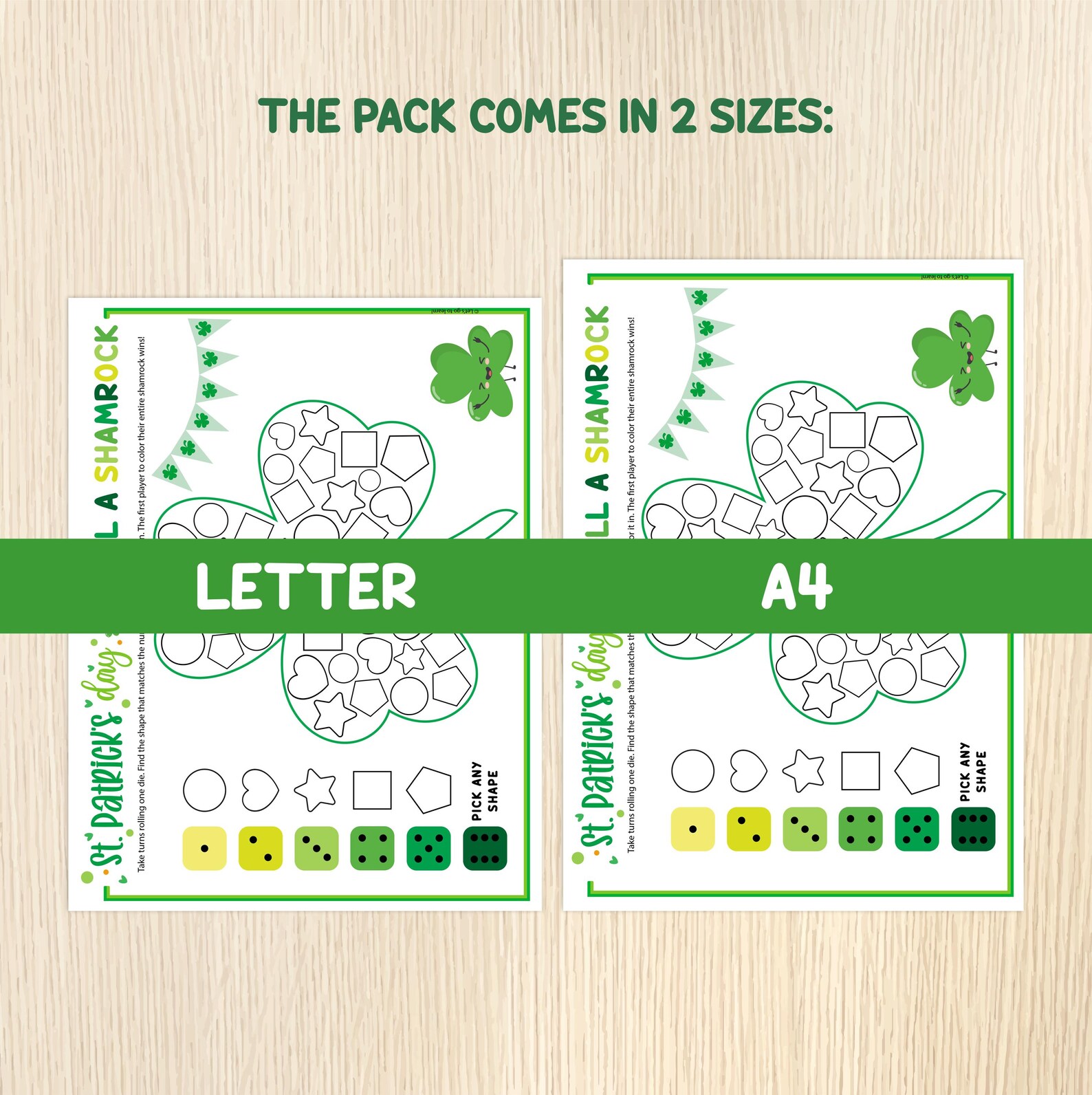 St. Patrick's Day Roll a Shamrock Game - Classroom St Patty's Party ...