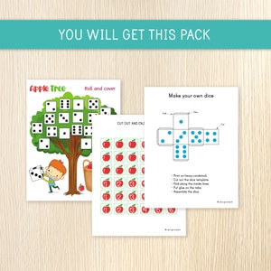 Apple Tree Number Matching Activity Roll & Cover Game | Etsy