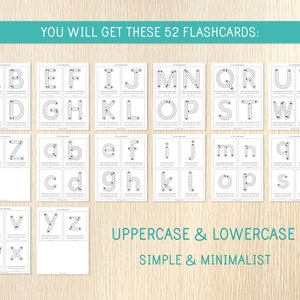 Letters Formation Flashcards, Alphabet Tracing Practice, Preschool ...