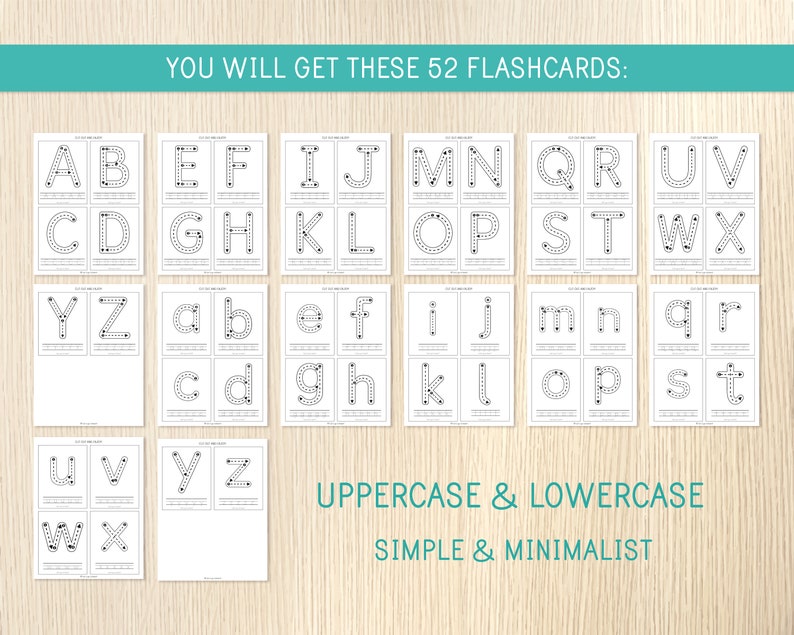 Letters Formation Flashcards, Alphabet Tracing Practice, Preschool ...