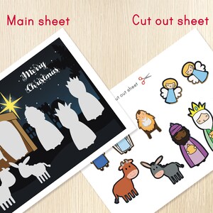 Nativity Scene for Kids, Christmas Scene, Epiphany Scene, Matching ...