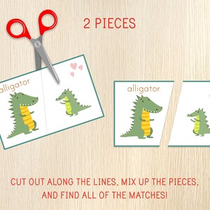 Mother & Baby Animals Matching Games, 36 Puzzles, Matching Activity for ...