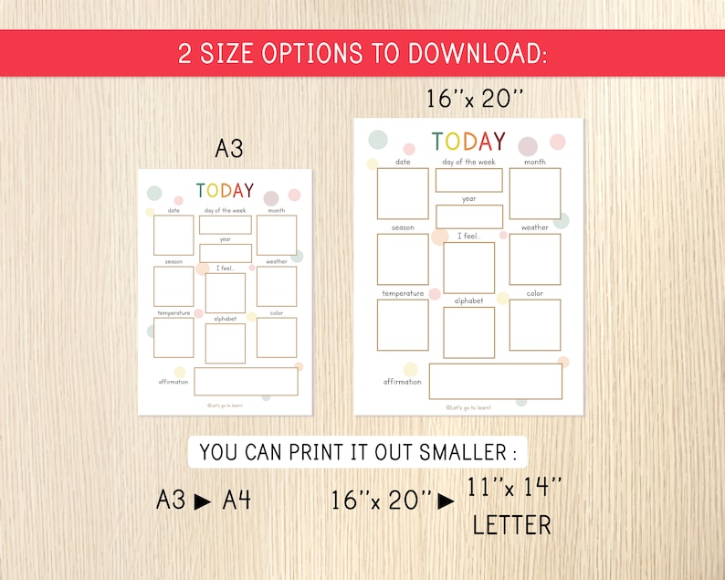 Daily Morning Board Circle Time Calendar Preschool & - Etsy