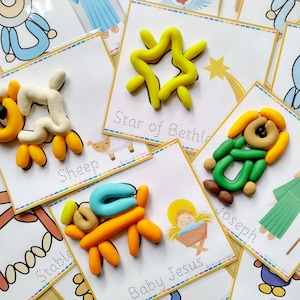 Nativity Playdough Mats, Christmas Characters, Play Doh Activity ...